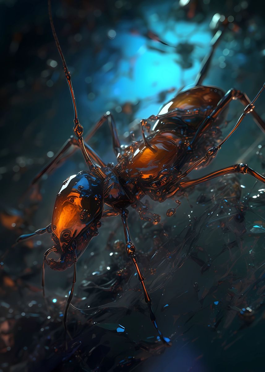 'Ant' Poster, picture, metal print, paint by Enchanted Emporium | Displate