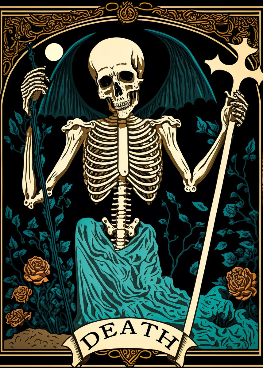 'The death tarot card' Poster, picture, metal print, paint by Brax Rice ...