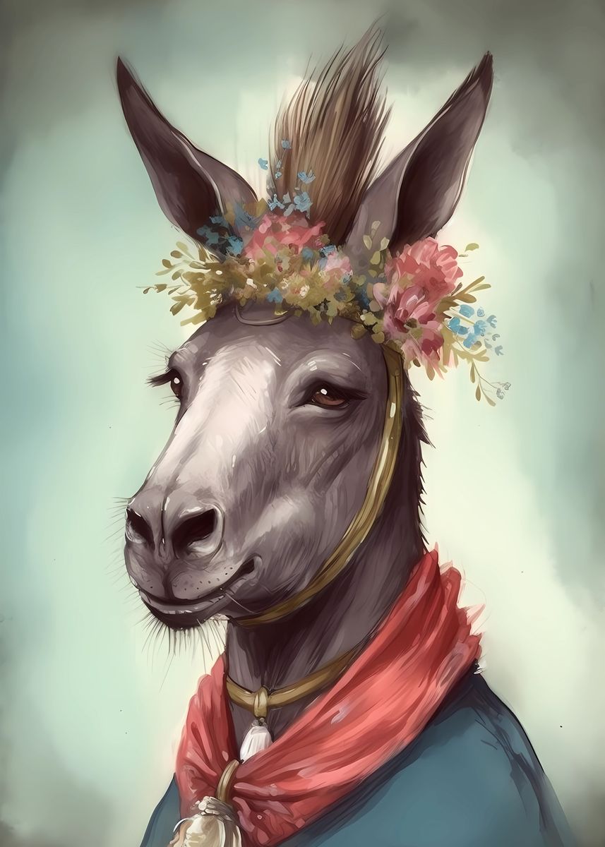 'Donkey Magic kingdom' Poster, picture, metal print, paint by Mystique ...