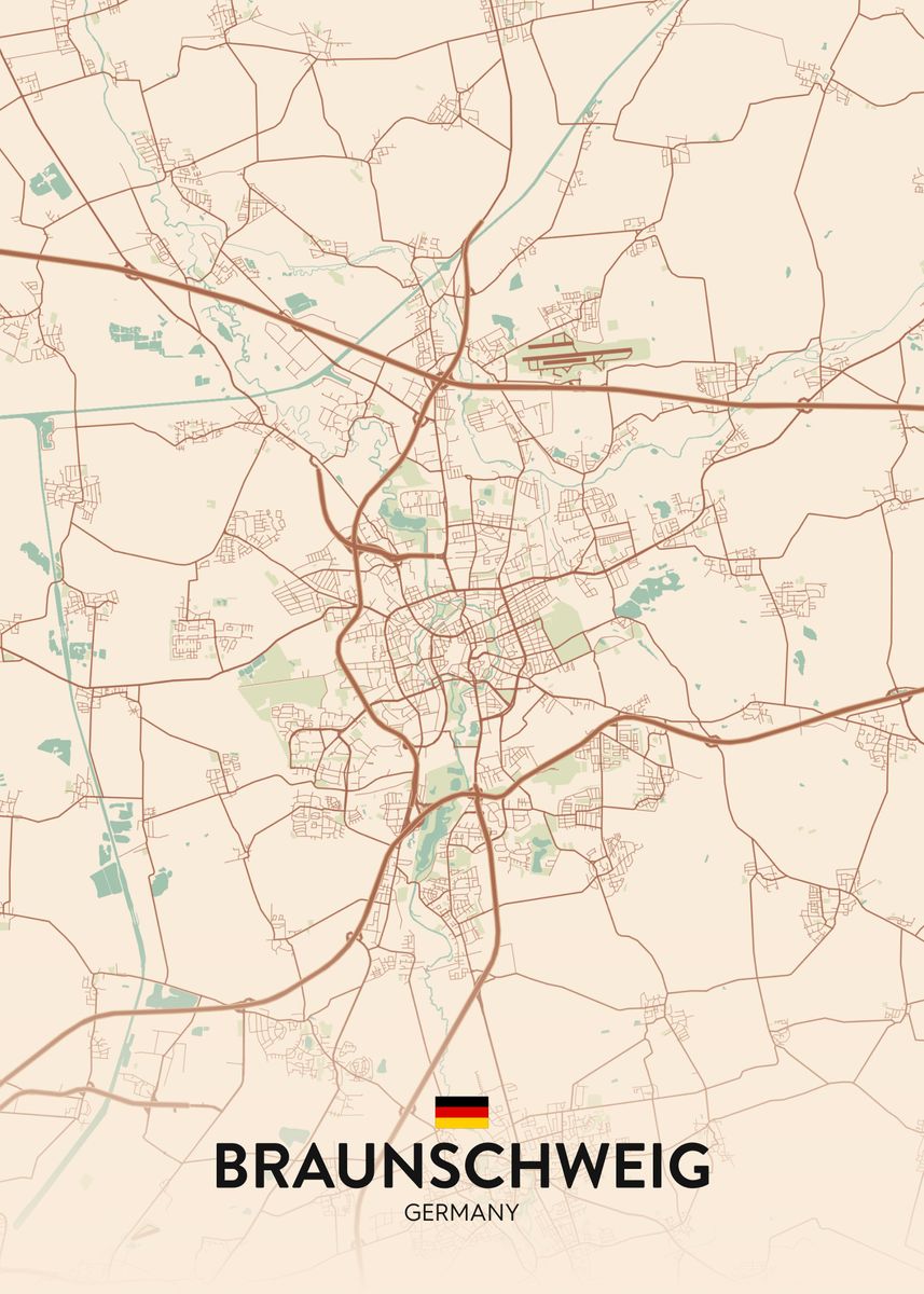 'Braunschweig DE' Poster by IMR Designs | Displate