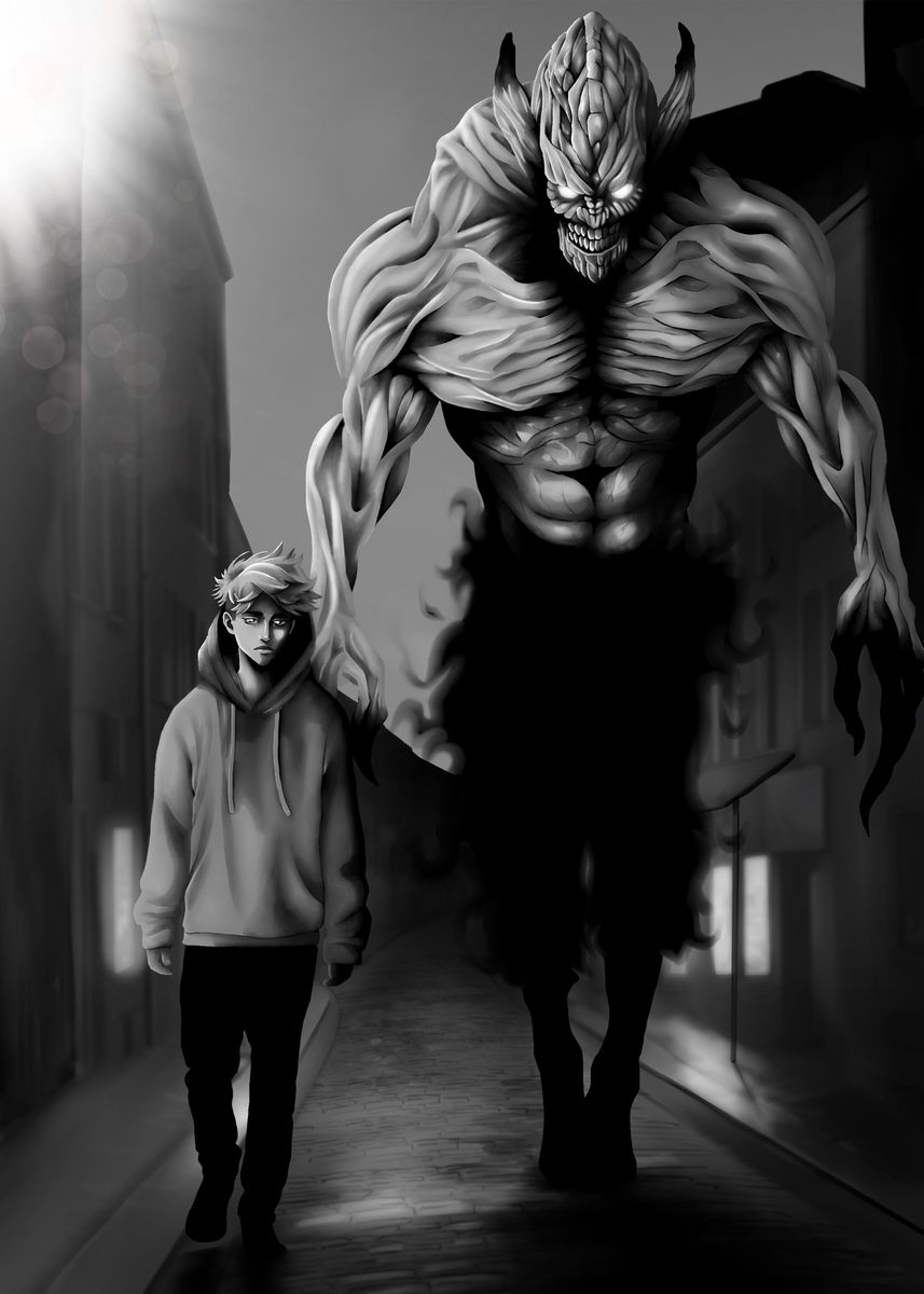 'Walk with my demon' Poster, picture, metal print, paint by Koaran ...