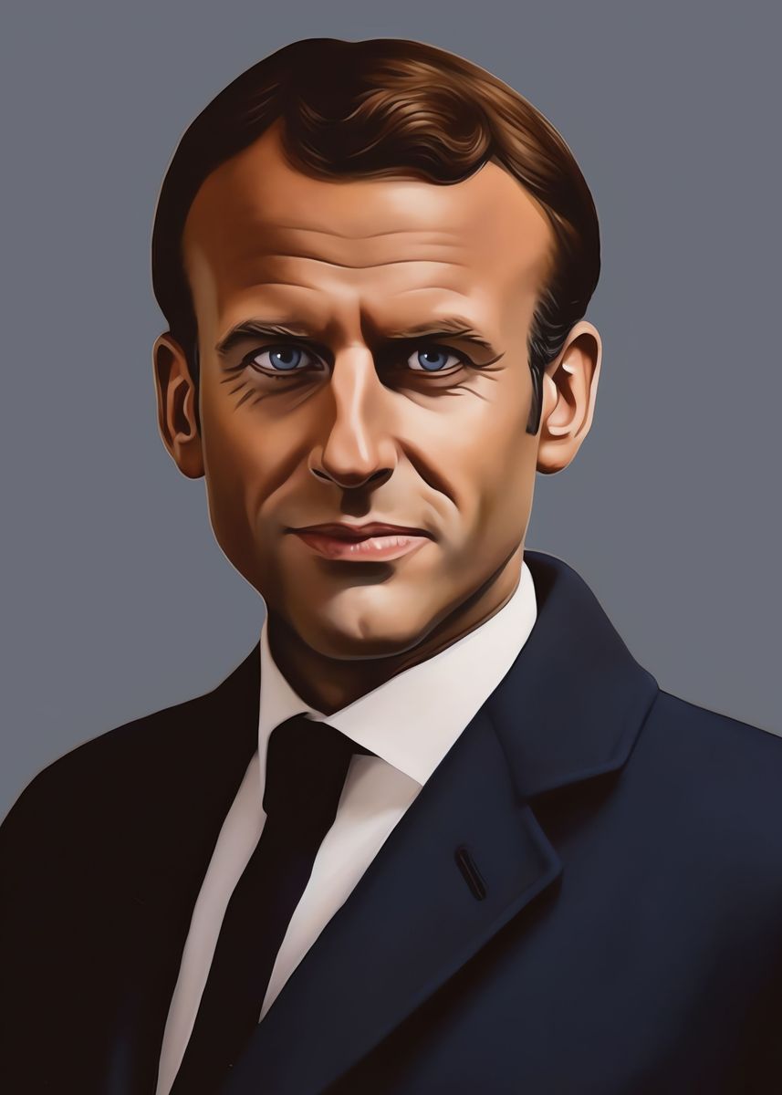 'Emmanuel Macron 06' Poster, picture, metal print, paint by Art Concept ...
