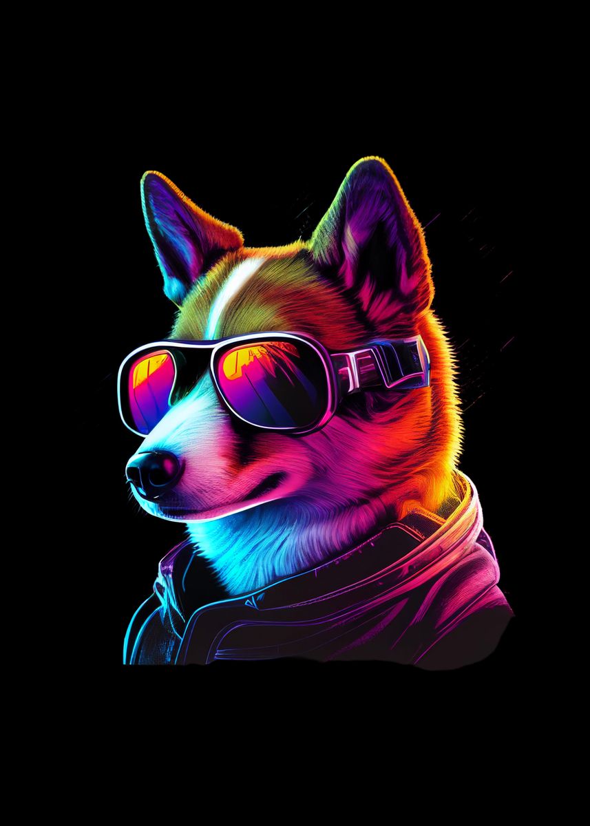 'Basenji' Poster, picture, metal print, paint by Media Editing | Displate