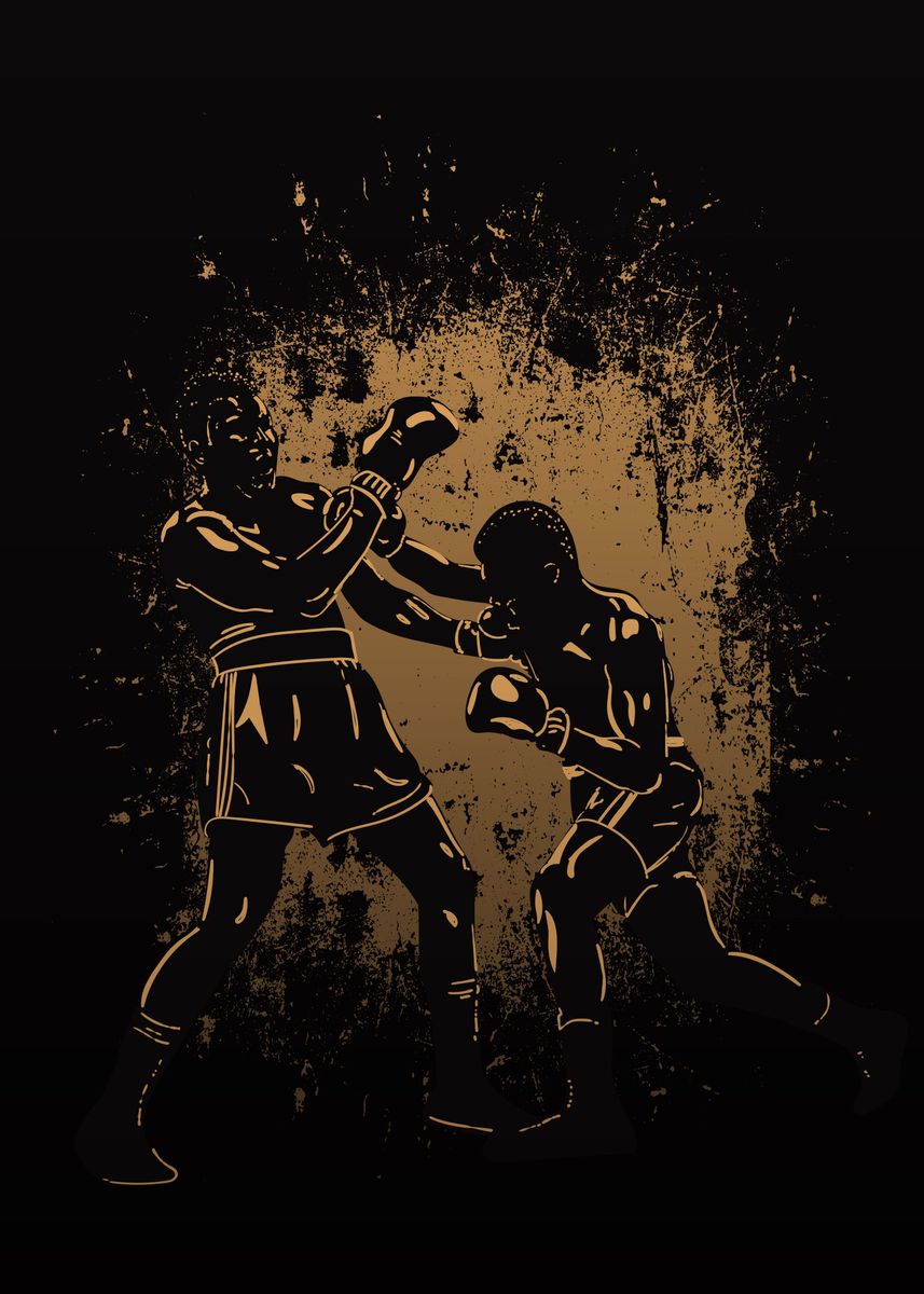 'Retro Boxing Match' Poster, picture, metal print, paint by dam art ...