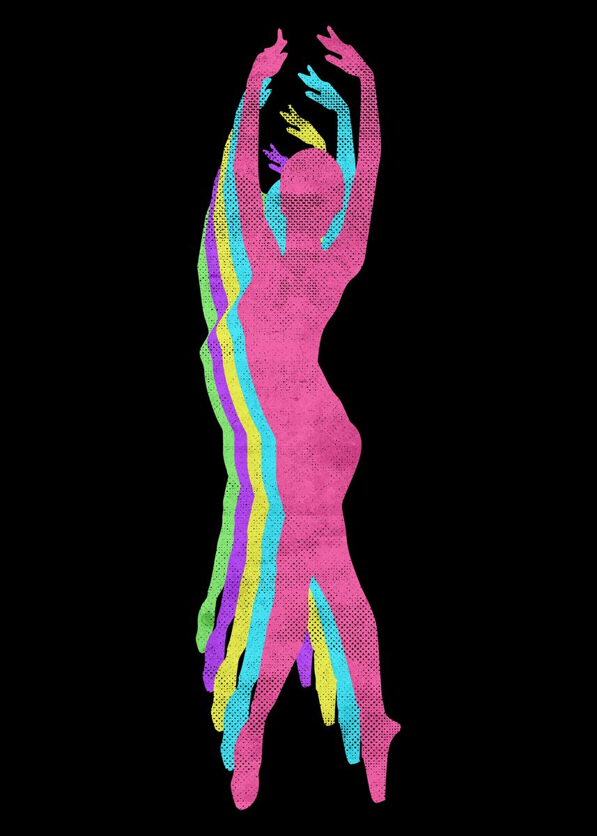 'Ballet Girl Dancing' Poster, picture, metal print, paint by El Tropico ...