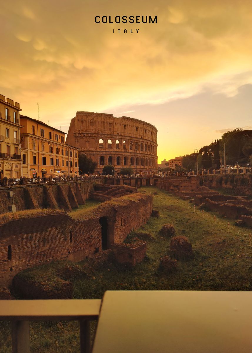'Colosseum ' Poster, picture, metal print, paint by Famous City | Displate