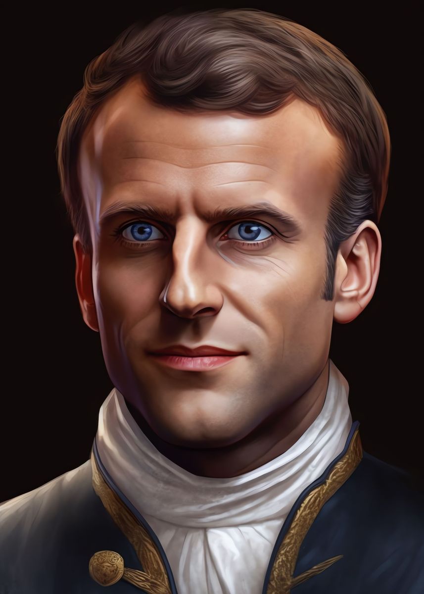 'Emmanuel Macron 04' Poster, picture, metal print, paint by Art Concept ...