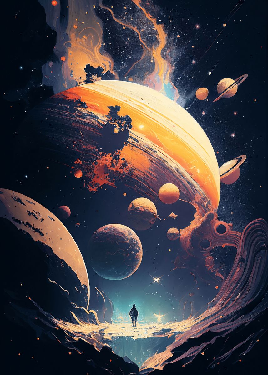 'Abstract Universe' Poster, picture, metal print, paint by Hazzo Design ...