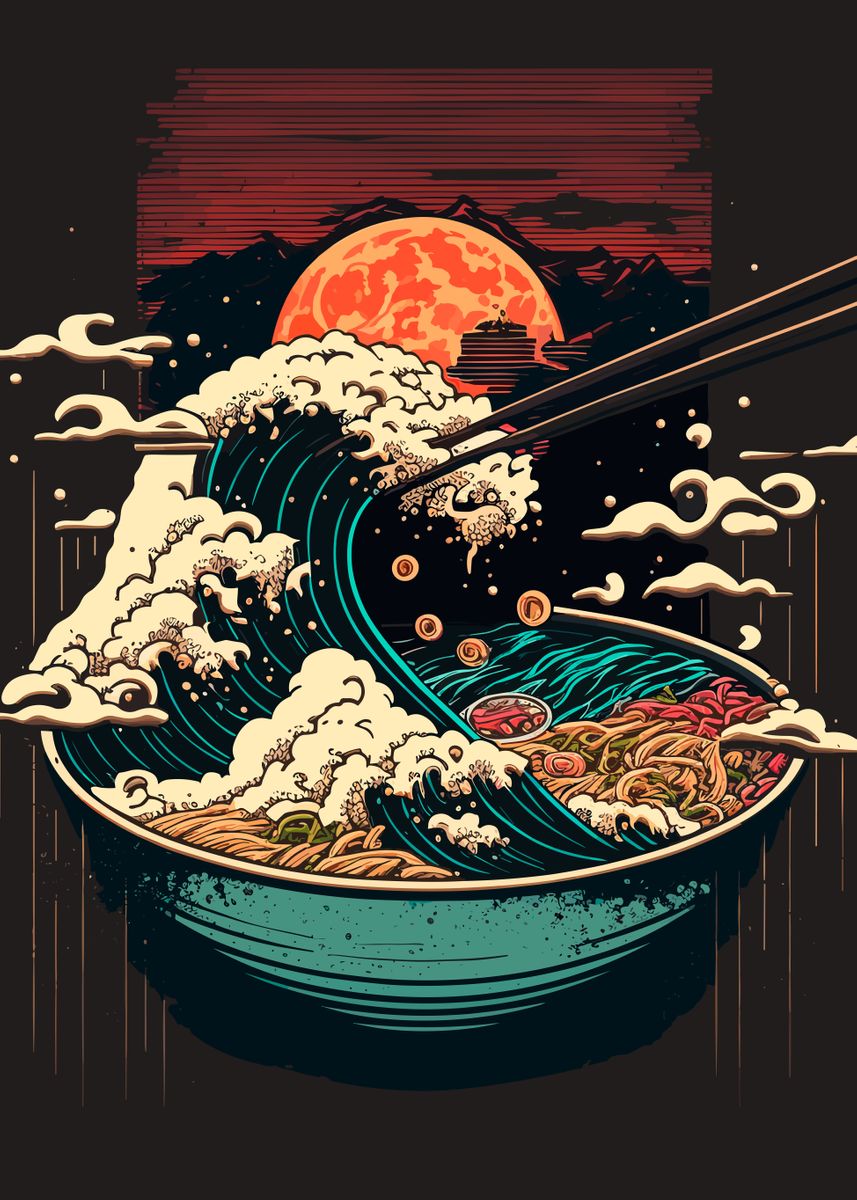 'Ramen Art 1' Poster by the Moooh | Displate