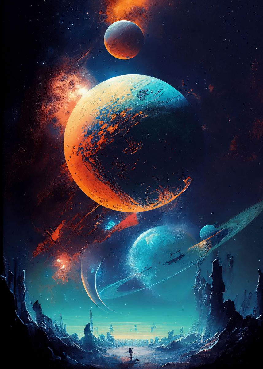 'Abstract Universe' Poster, picture, metal print, paint by Hazzo Design ...