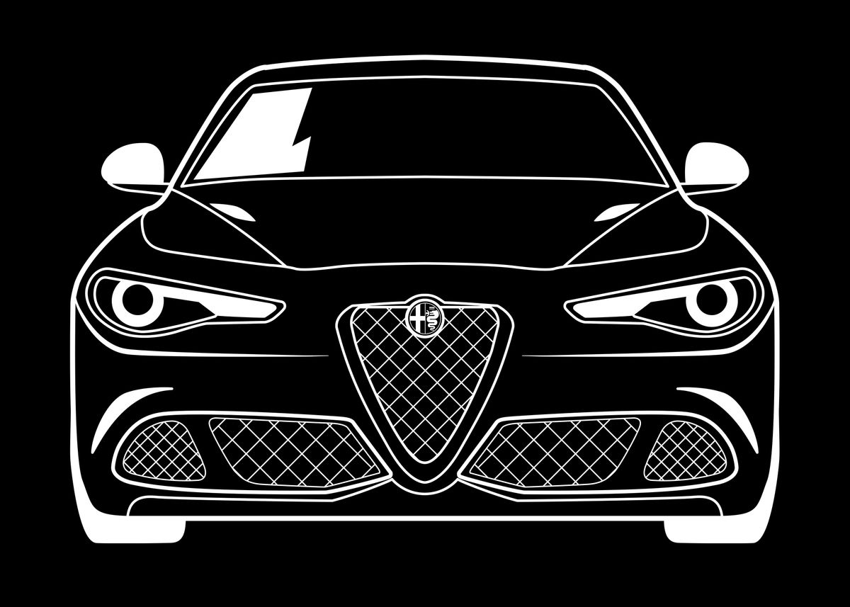 'Alfa Romeo Giulia' Poster by HSDESIGNSHOP | Displate