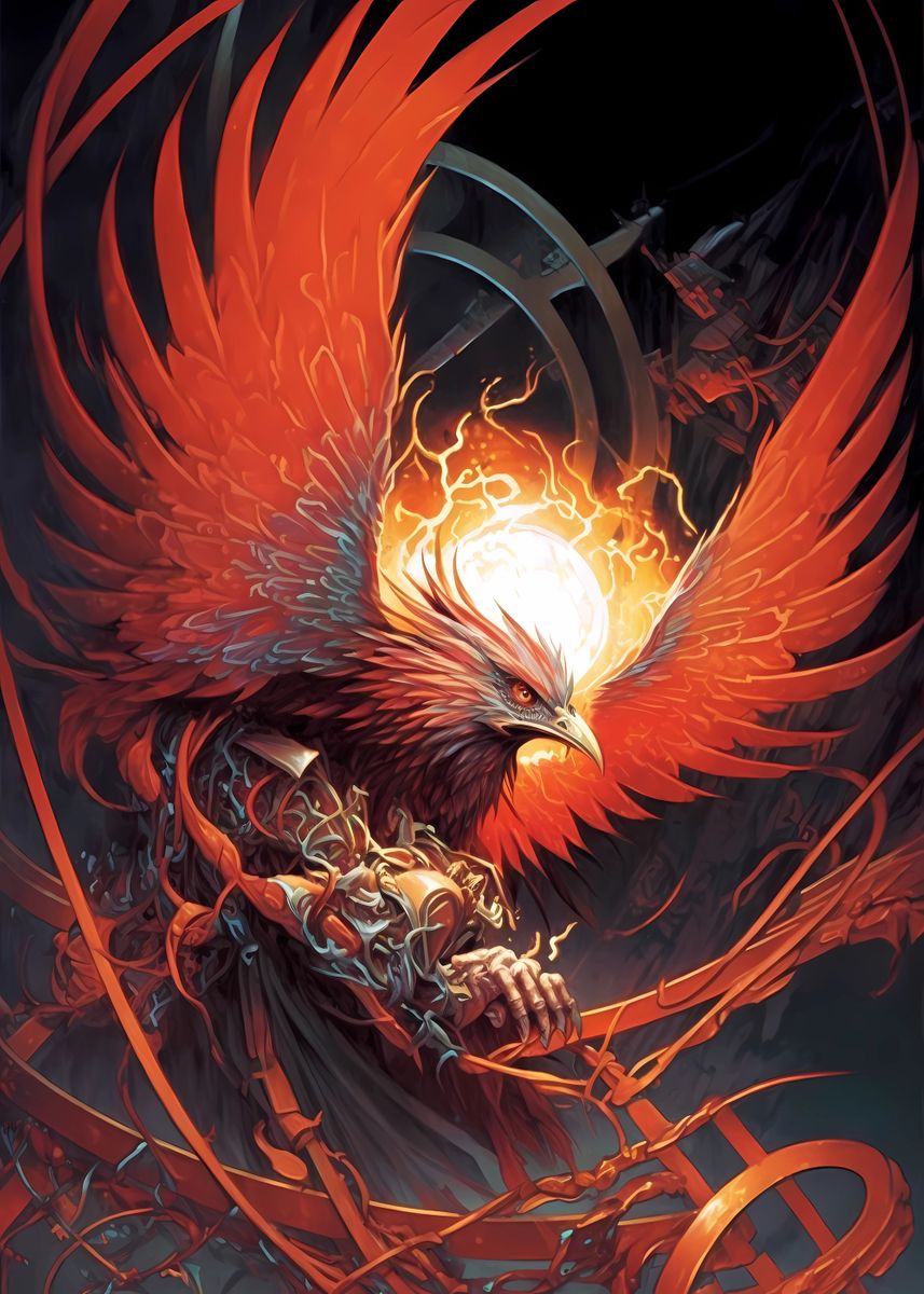 'Phoenix Attractive' Poster, picture, metal print, paint by Mollieu ...