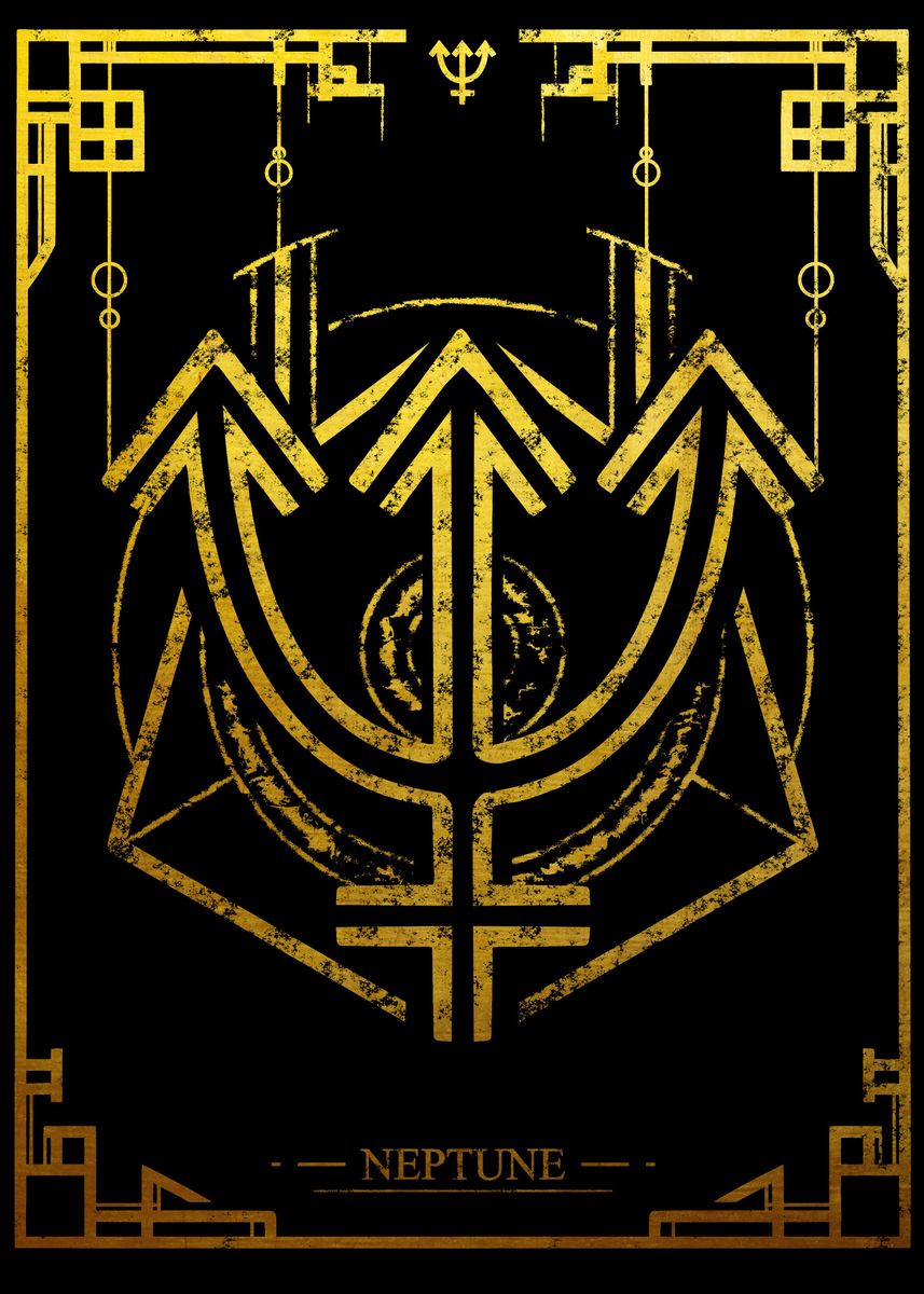 'Neptune' Poster, picture, metal print, paint by Geometrical Helianthus ...