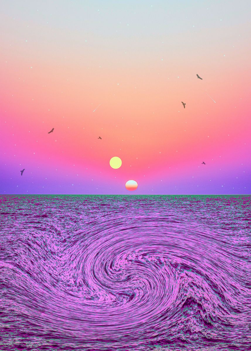 'New Worlds' Poster, picture, metal print, paint by Cajuca | Displate