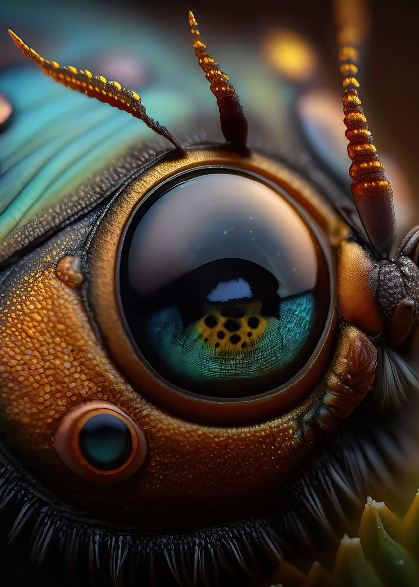 'Spider eyes macro' Poster, picture, metal print, paint by Guillaume ...