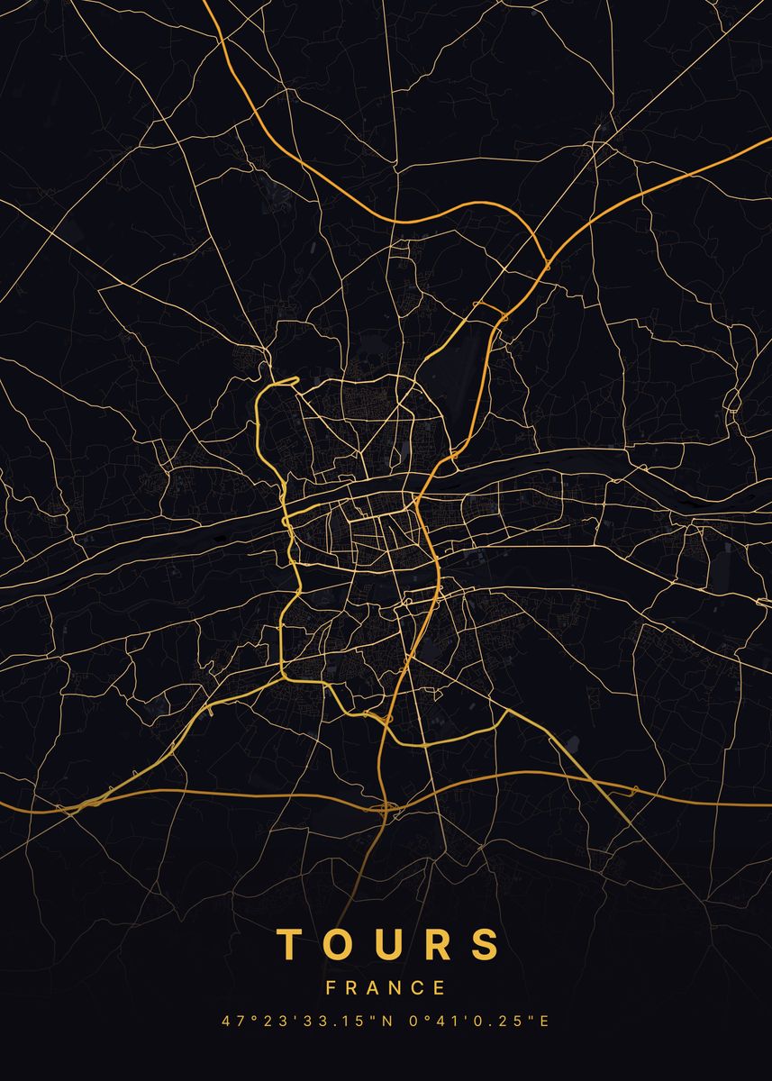 'Tours France' Poster by Kemi Solaja | Displate