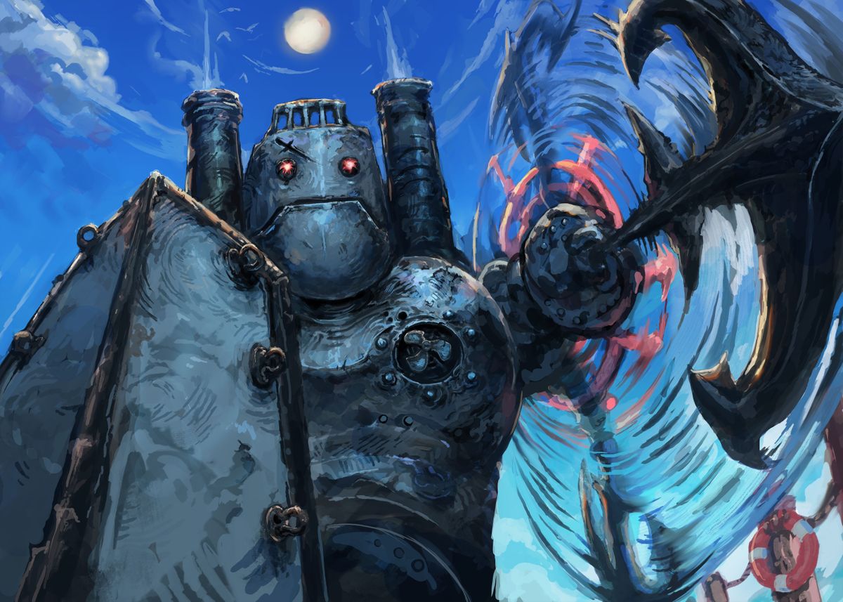 'Steambot - Inscryption' Poster by Marcelo Orsi Blanco | Displate