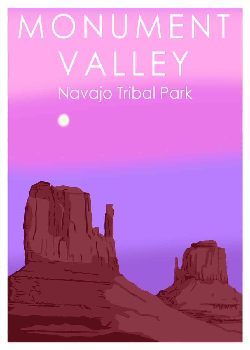 'Monument Valley' Poster, picture, metal print, paint by OmegaArt ...