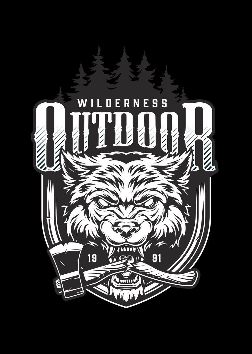 'WILDERNESS OUTDOOR 199' Poster, picture, metal print, paint by Lugu ...