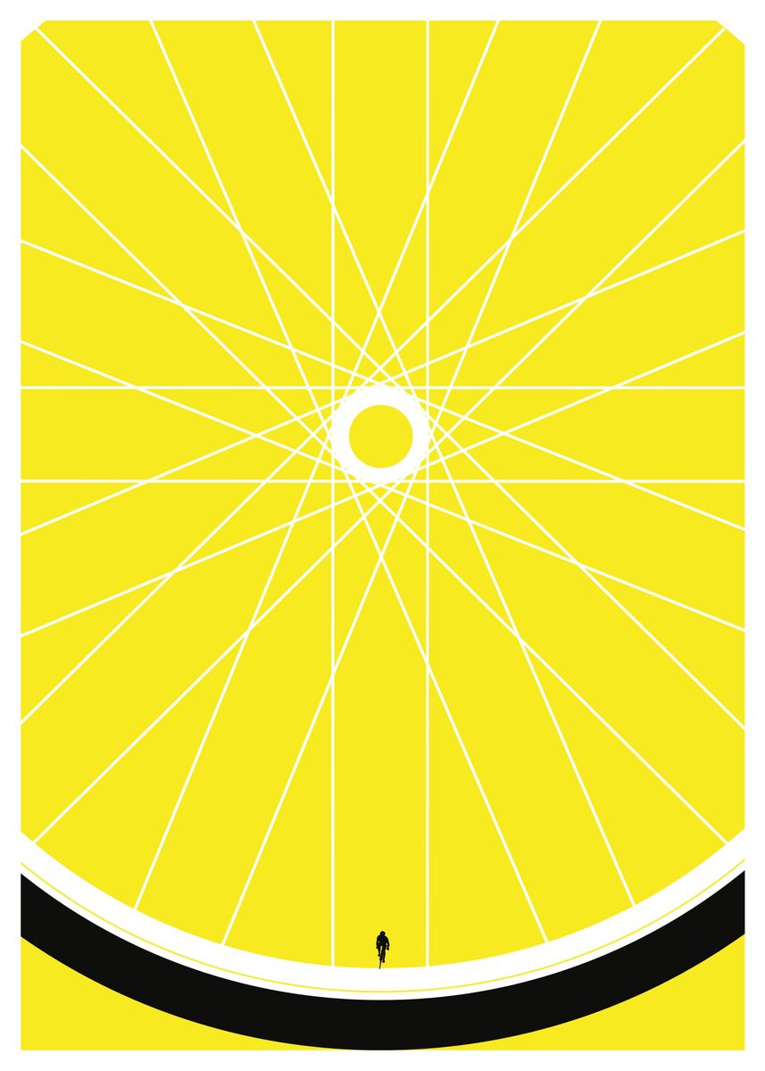 'Bicycle road cyclist ' Poster, picture, metal print, paint by ...