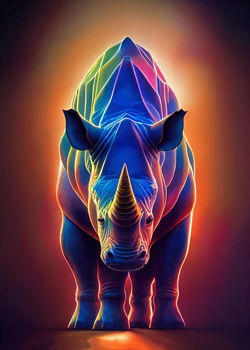'Rhino' Poster by Ralph Frankenberg | Displate