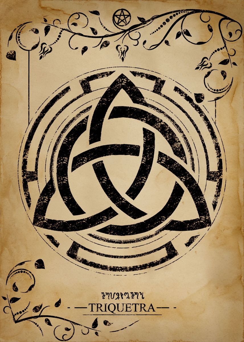 'Triquetra' Poster, picture, metal print, paint by Geometrical ...