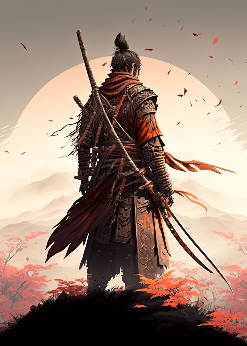 'Samurai' Poster, picture, metal print, paint by Childs Space | Displate