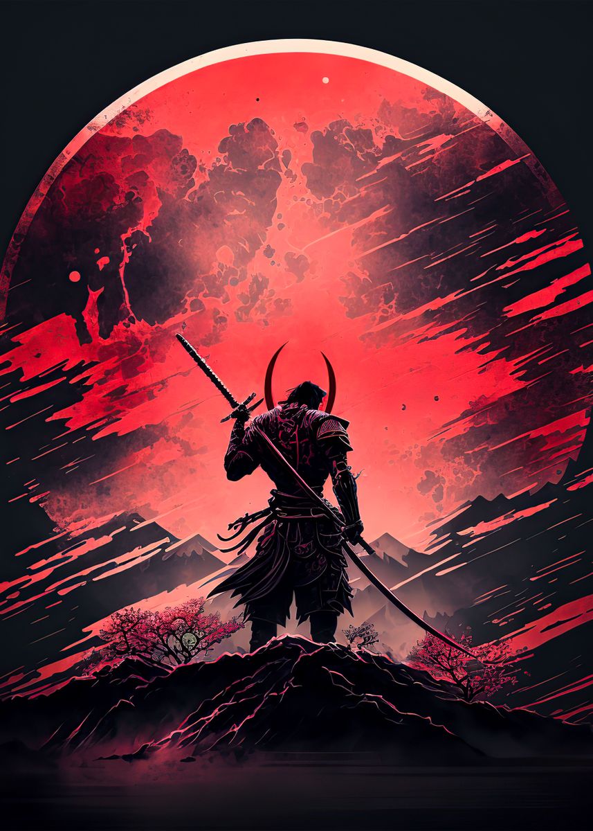 'Samurai' Poster, picture, metal print, paint by Childs Space | Displate