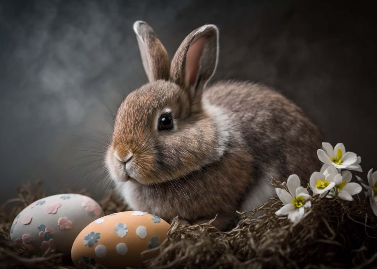 'Easter rabbit and egg' Poster by Travel Travel | Displate