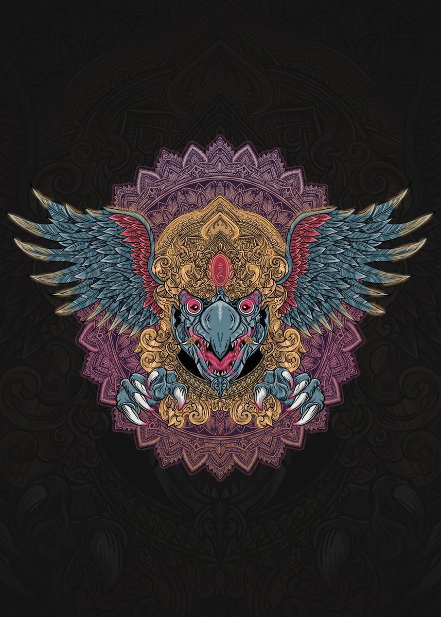 'Legendary Balinese Bird' Poster, picture, metal print, paint by Eija ...