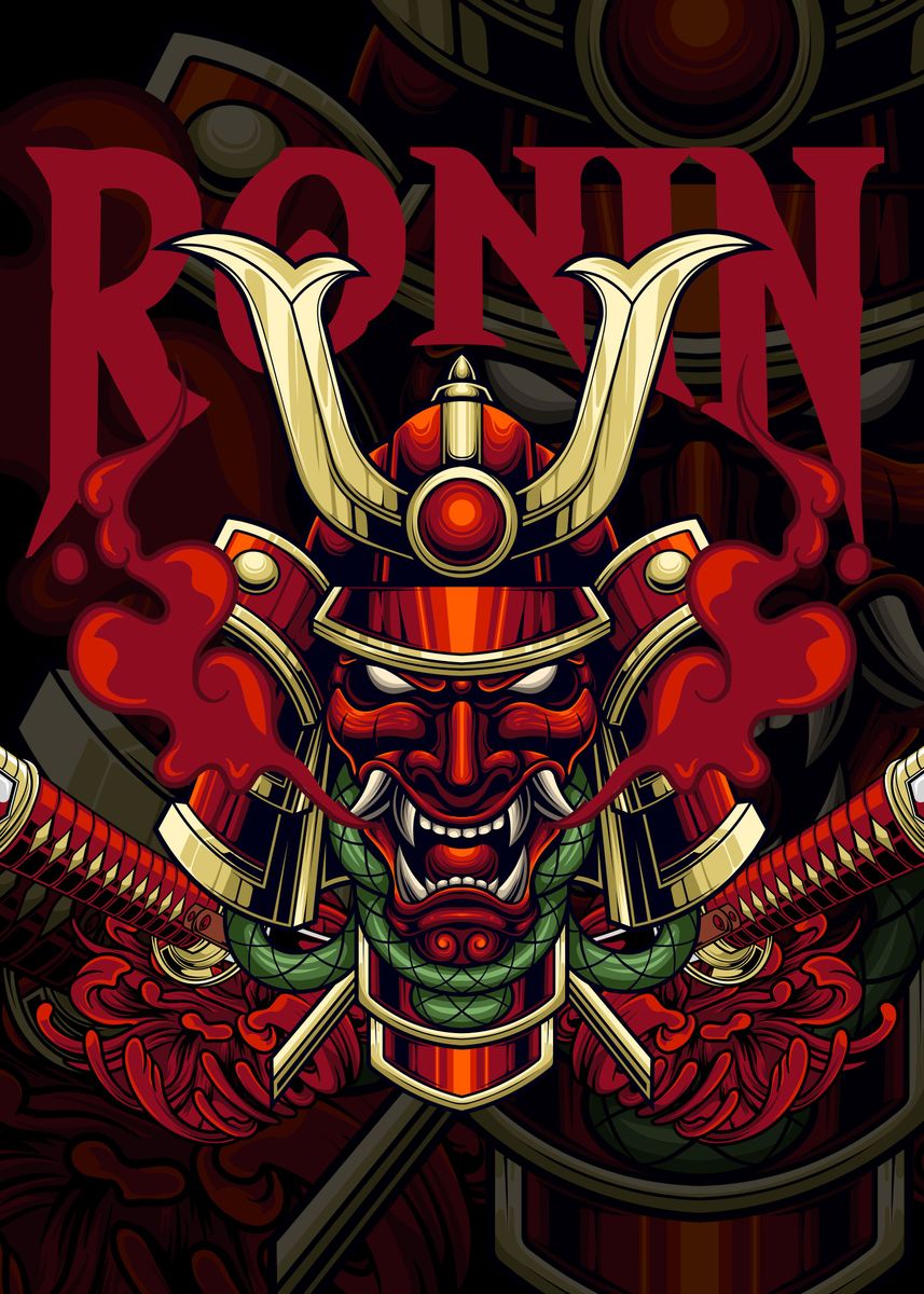 'The Ronin' Poster, picture, metal print, paint by Iqbal harris | Displate