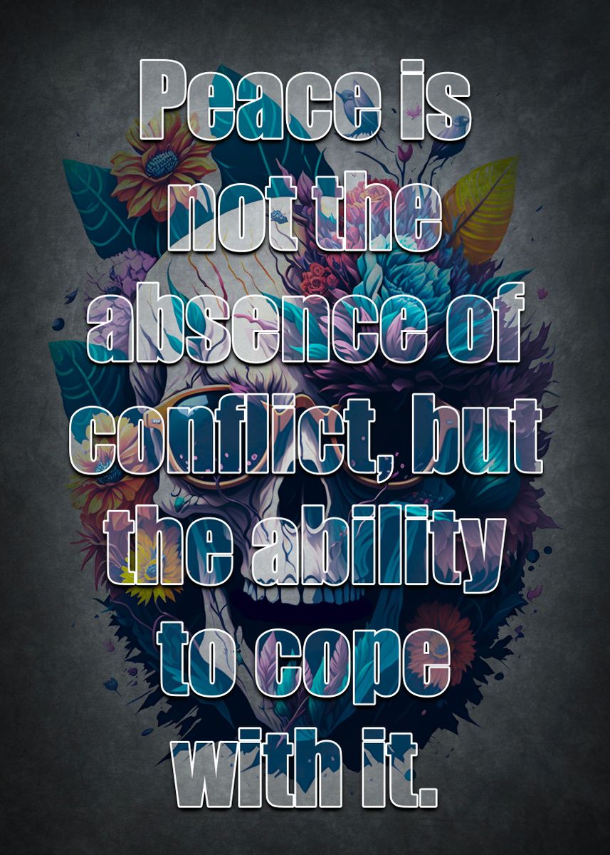 'Peace' Poster, picture, metal print, paint by Arts and Minds | Displate