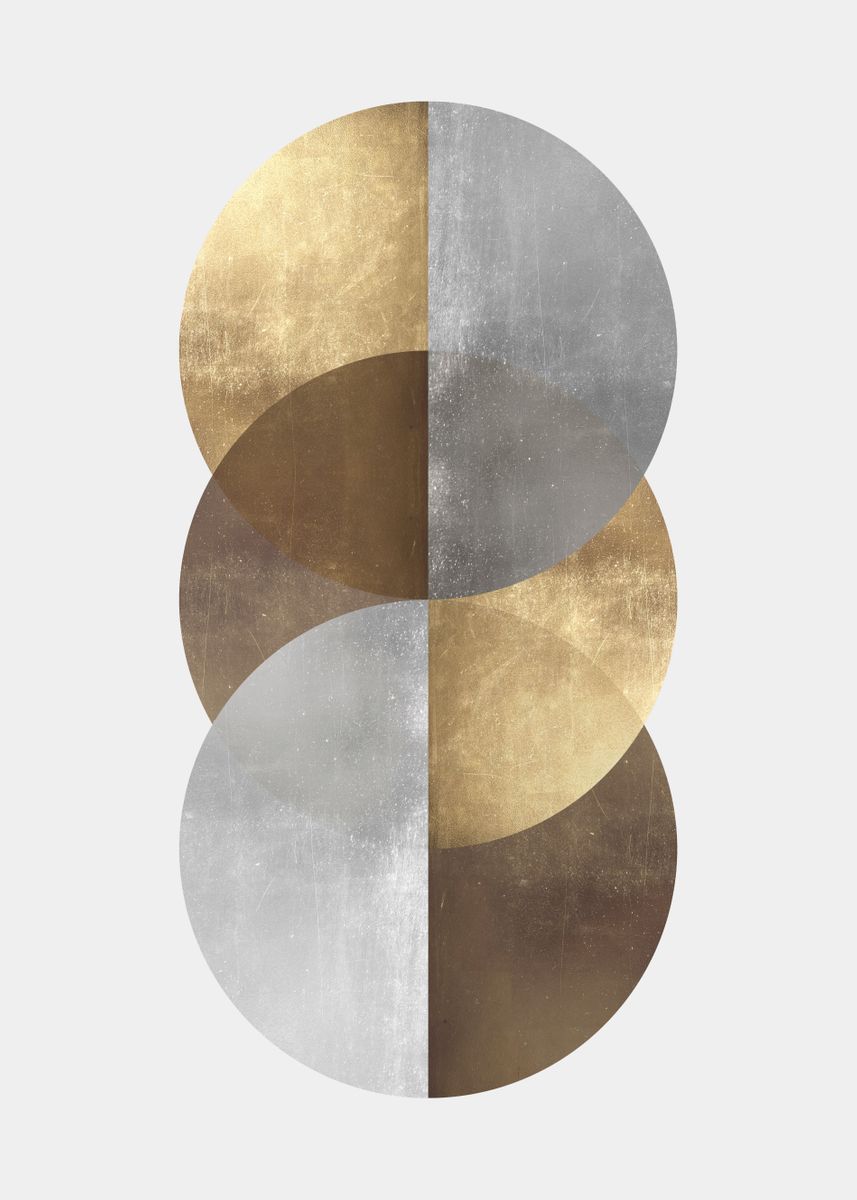 'Metal and gold art 04' Poster, picture, metal print, paint by Vitor ...