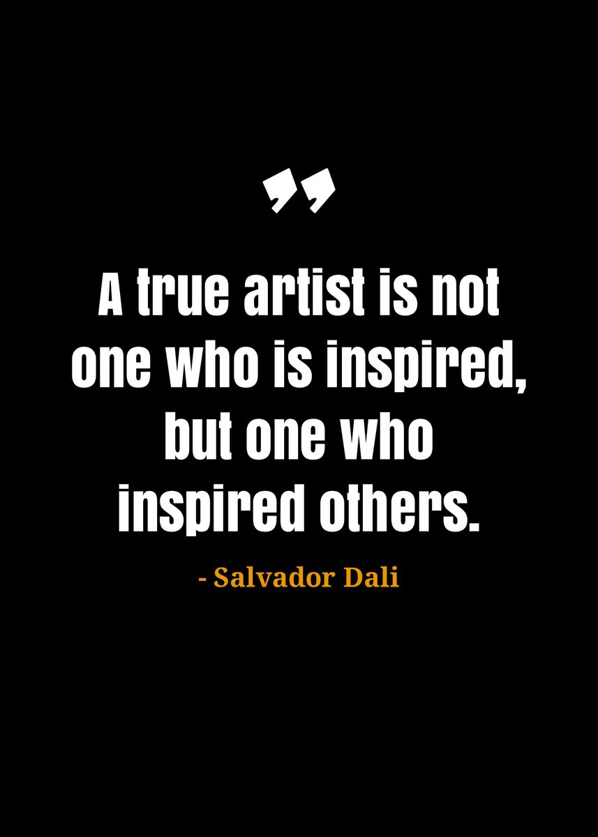 'Salvador Dali quotes ' Poster, picture, metal print, paint by pus ...