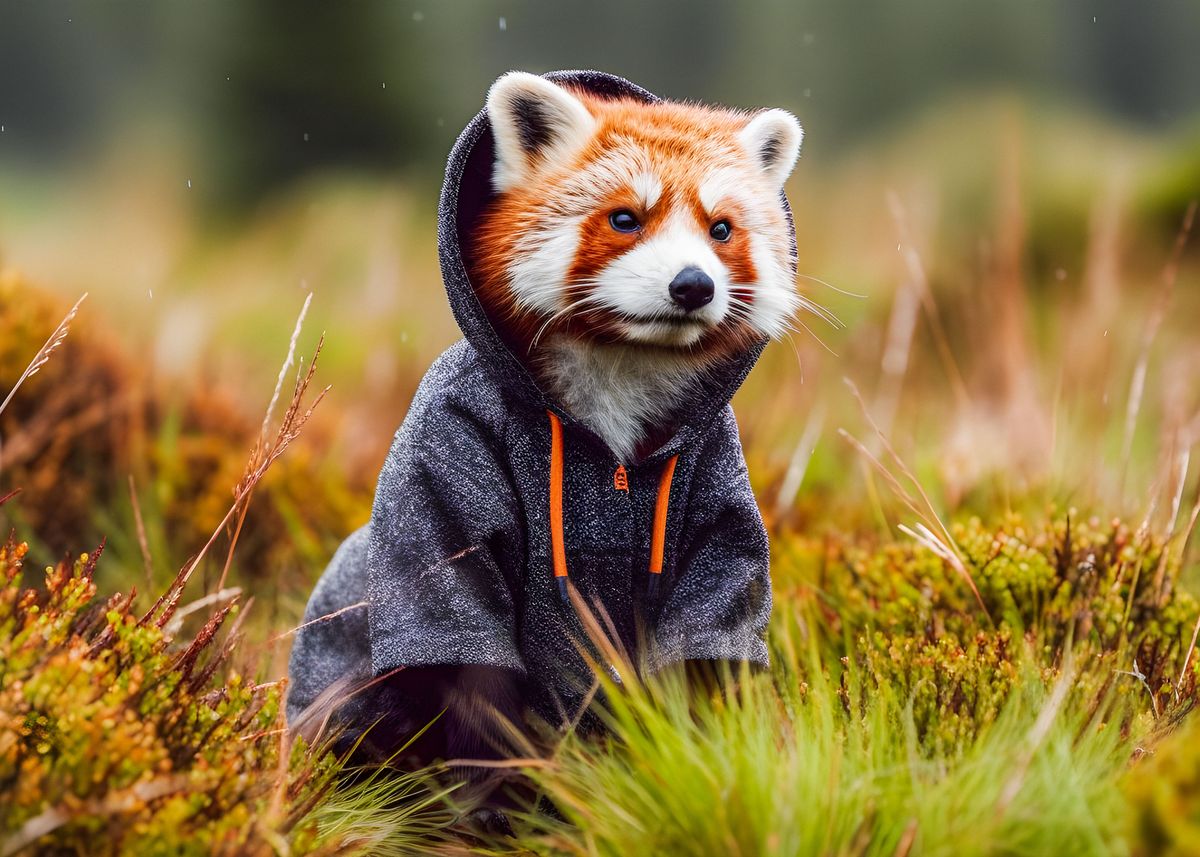 'Serious red panda' Poster by Alan Frijns | Displate