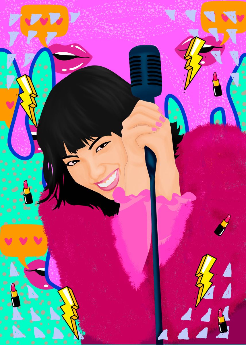 'japanese girl pop art' Poster, picture, metal print, paint by malenia ...