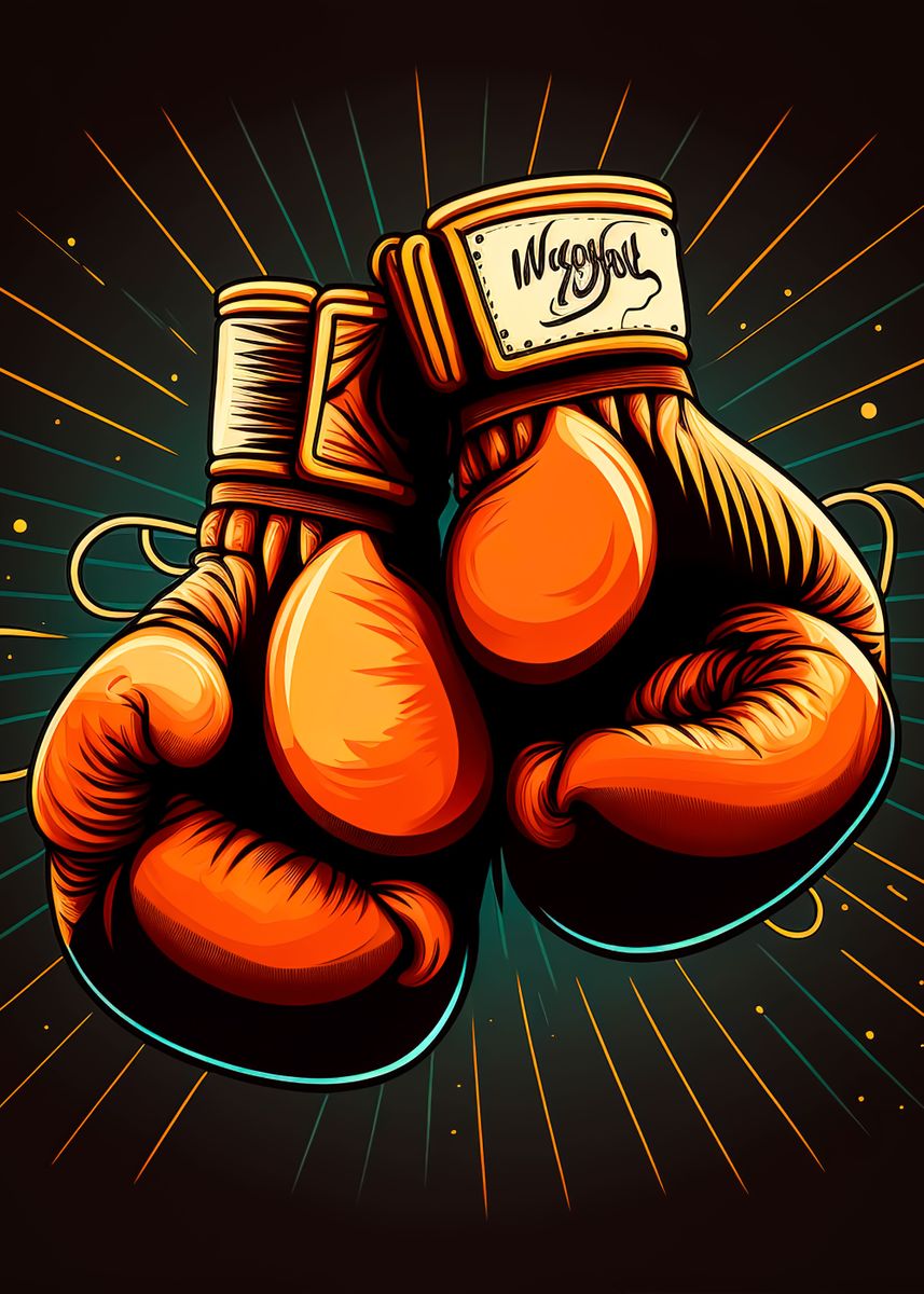 'Boxing Gloves' Poster, picture, metal print, paint by Zachariah Stacey ...
