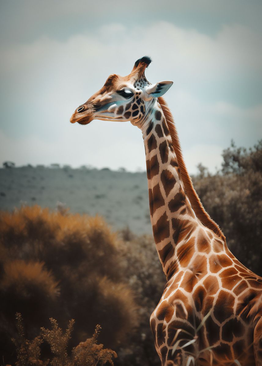 'Elegant Giraffe' Poster, picture, metal print, paint by Zooscape ...