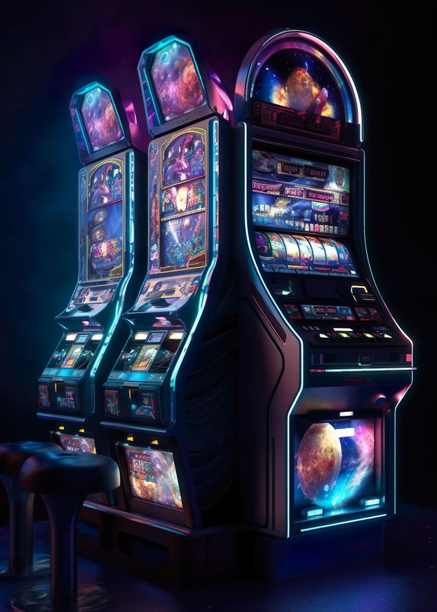 'Cosmic Slot Machine' Poster, picture, metal print, paint by ...
