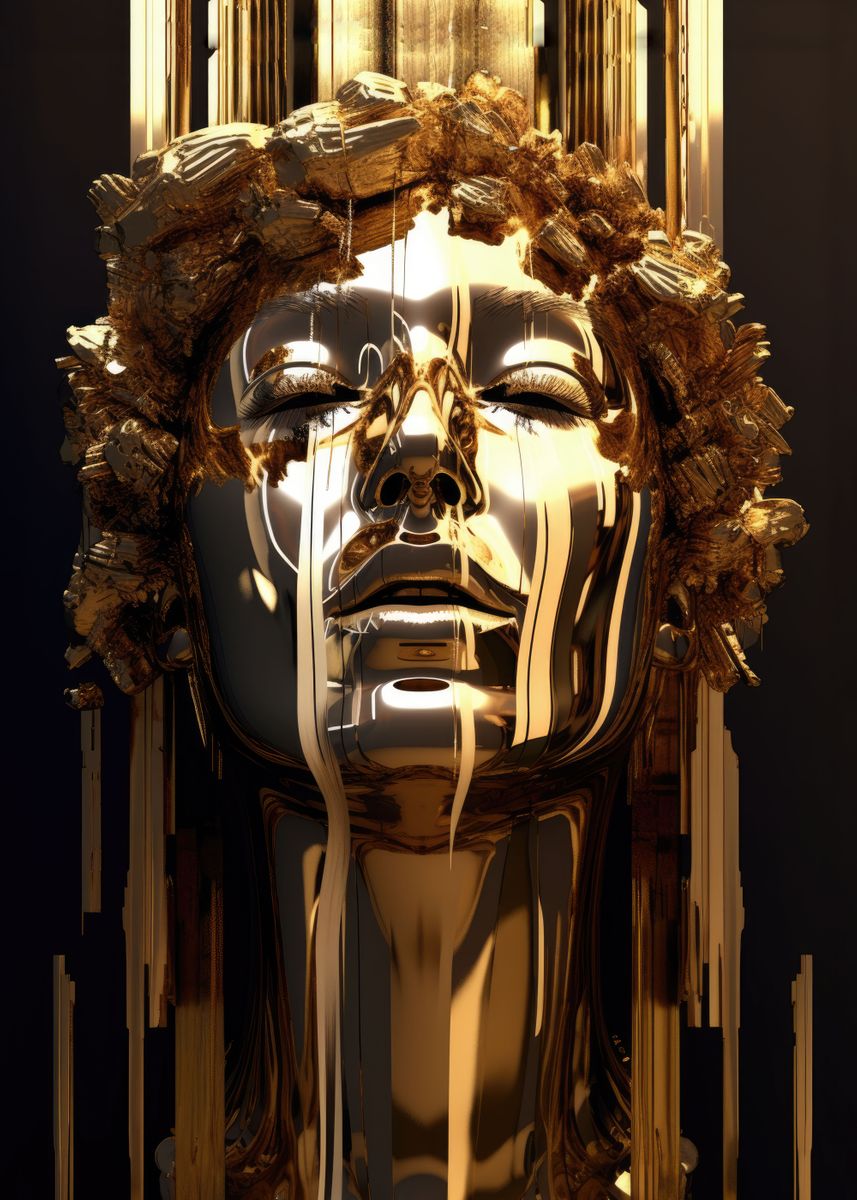 'Golden Goddess Of Beauty' Poster, picture, metal print, paint by ...