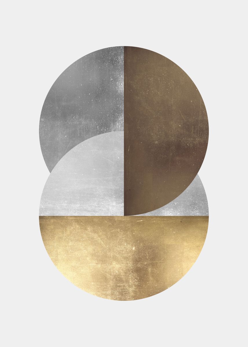 'Metal and gold art 05' Poster, picture, metal print, paint by Vitor ...