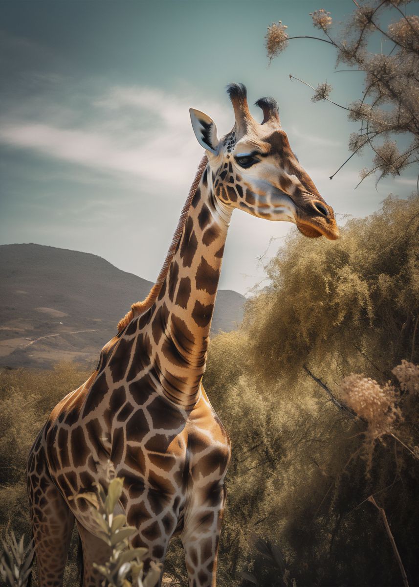 'Beautiful Giraffe' Poster, picture, metal print, paint by Zooscape ...