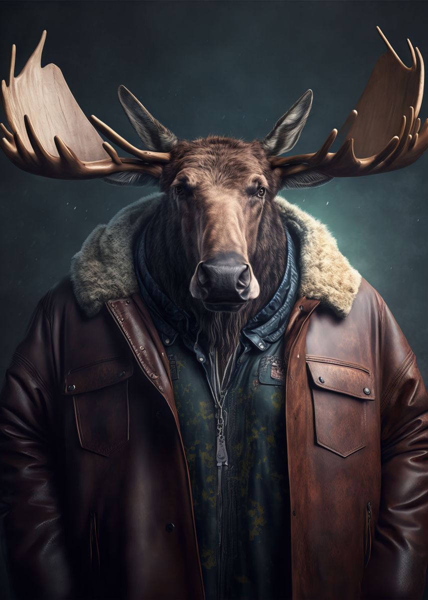'The moose' Poster, picture, metal print, paint by Designersen | Displate