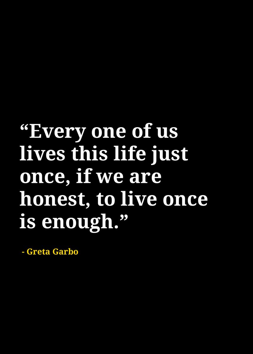 'greta garbo quotes ' Poster, picture, metal print, paint by DNSM ...