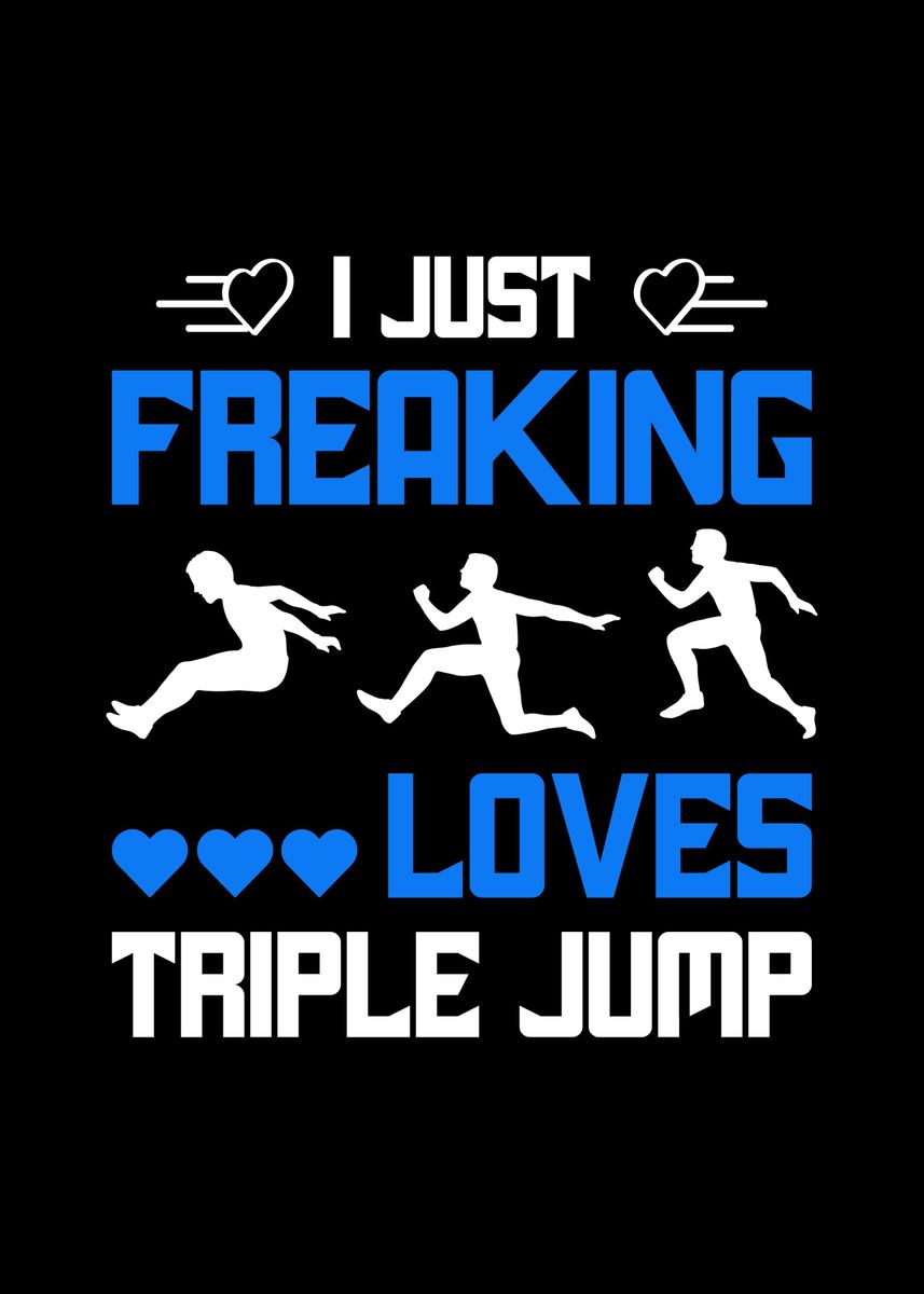 'Triple Jump' Poster, picture, metal print, paint by Sebastian Wünsche ...