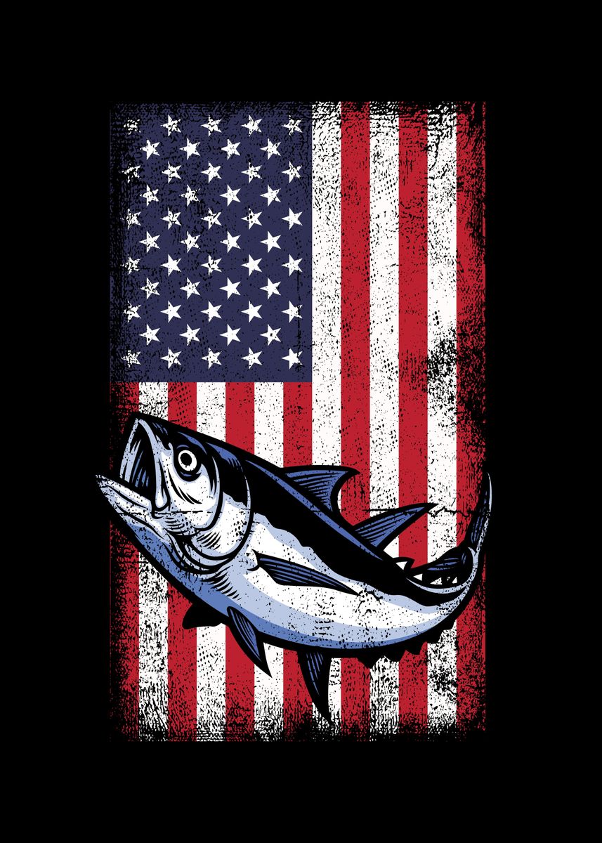 'Fishing Angler Fishing' Poster, picture, metal print, paint by ZS C O ...