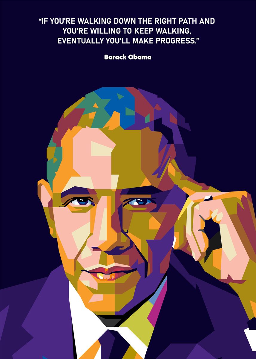 'Barack Obama' Poster, picture, metal print, paint by Erick Sato | Displate