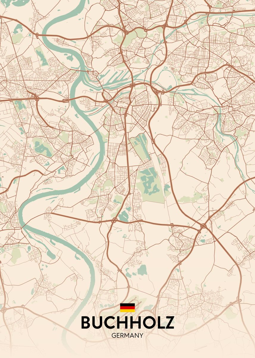 'Buchholz DE' Poster, picture, metal print, paint by IMR Designs | Displate