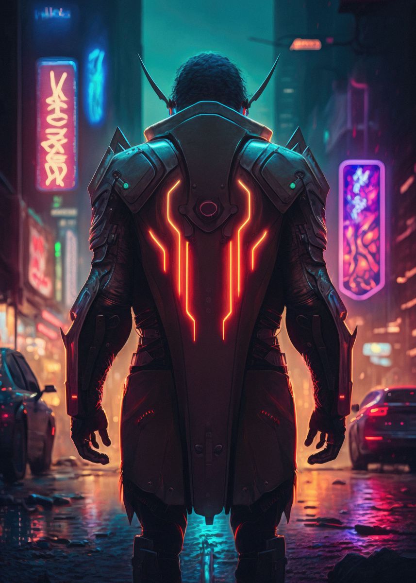 'Sinister Cyborg Ninja' Poster, picture, metal print, paint by AnimyArt ...