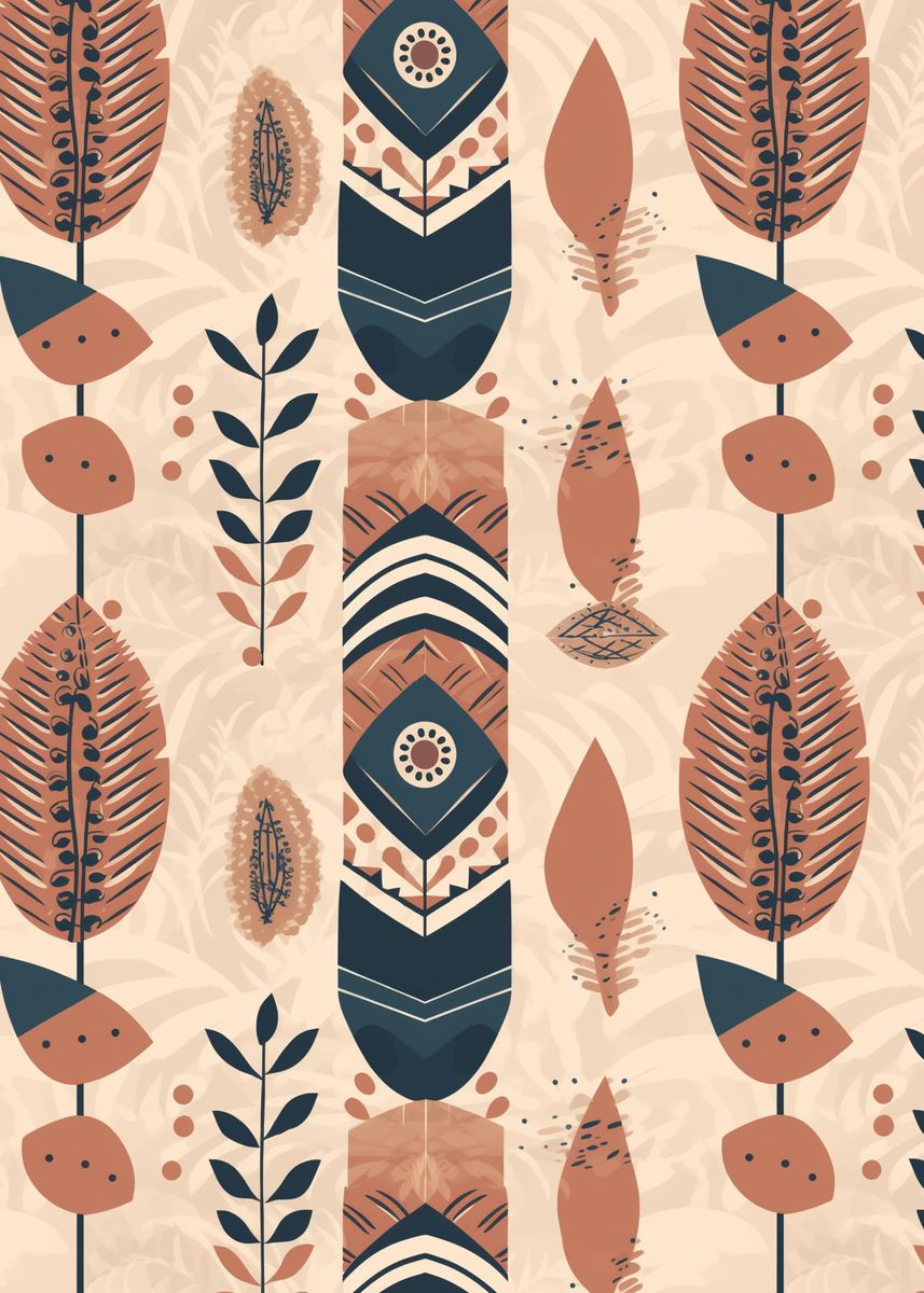 'Bohemian Pattern Boho Art' Poster, picture, metal print, paint by ...